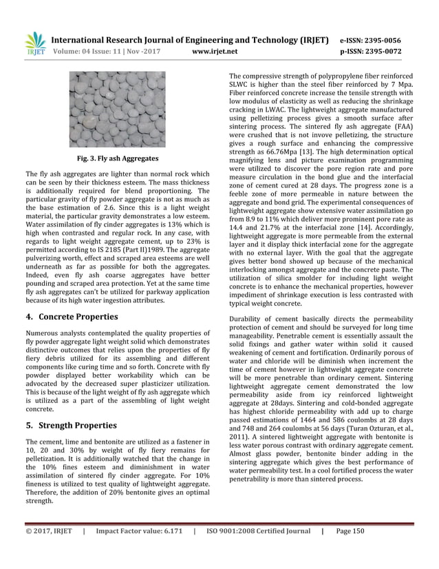 Utilization of Pelletized fly Ash Aggregate to Replace the Natural ...