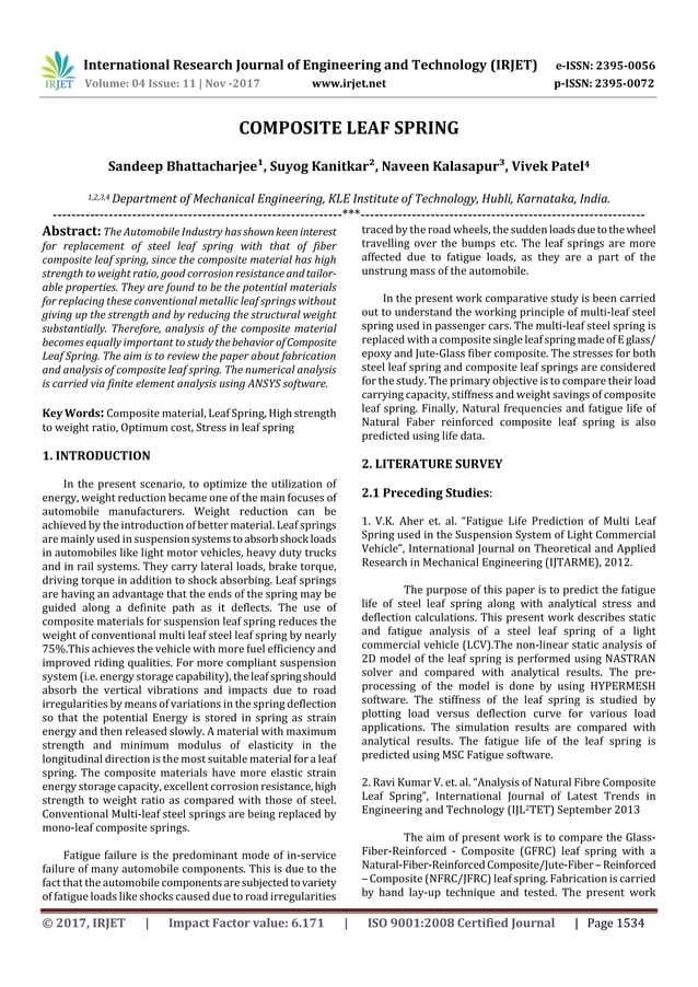 Composite Leaf Spring | PDF