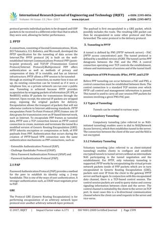 Review on Protocols of Virtual Private Network | PDF
