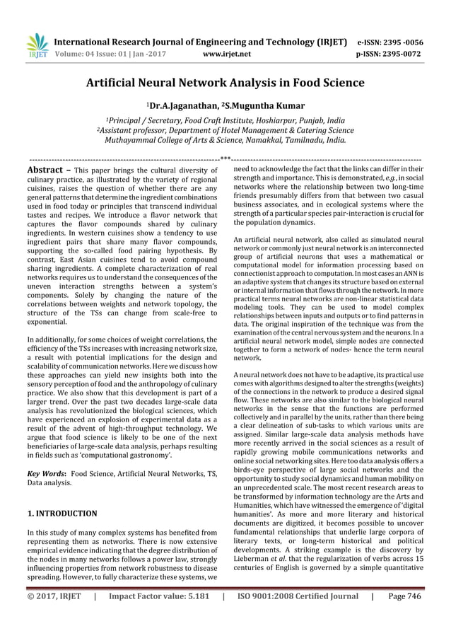 Artificial Neural Network Analysis in Food Science | PDF