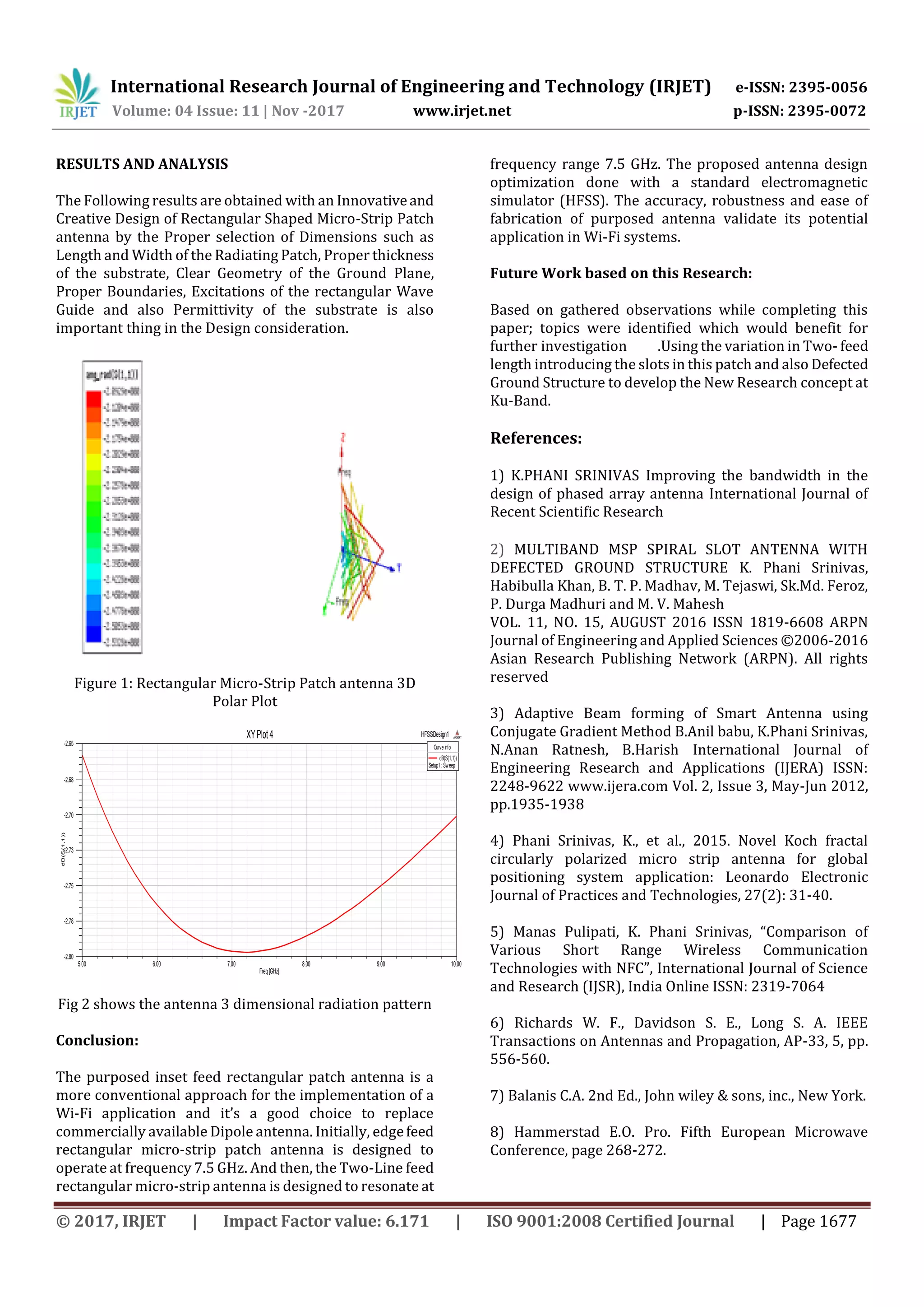 Analysis of Rectangular Micro-Strip Patch Antenna for Wi-Fi ...
