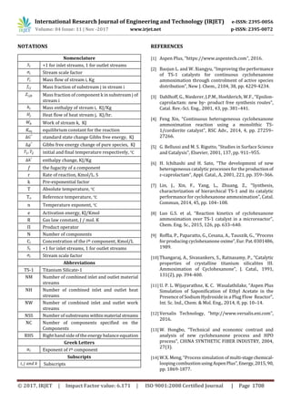 Simulation and Optimization of Cyclohexanone Ammoximation Process Over ...