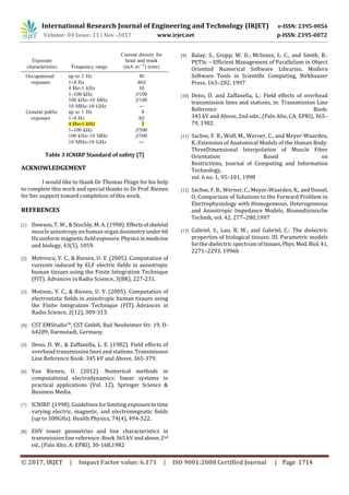 Investigation of SLF-EMF effects on Human Body using Computer Simulation Technology | PDF