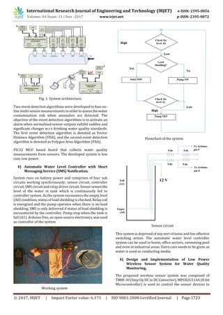 Water Level and Leakage Detection System with its Quality Analysis ...