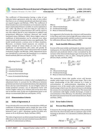 A Review of Criteria of Fit for Hydrological Models | PDF