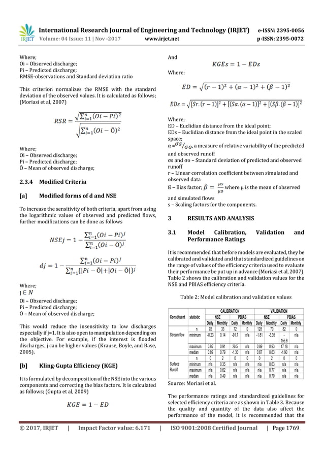 A Review of Criteria of Fit for Hydrological Models | PDF
