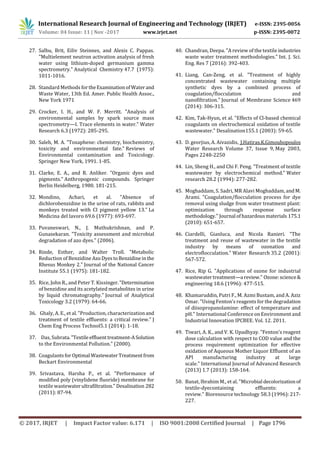 Treatment Methodology with Ammonia Recovery of Dyes and Pigment ...