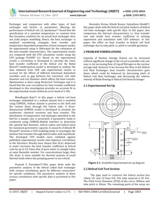 Computational Fluid Dynamic Analysis for Optimization of Helical Coil Heat Exchanger | PDF