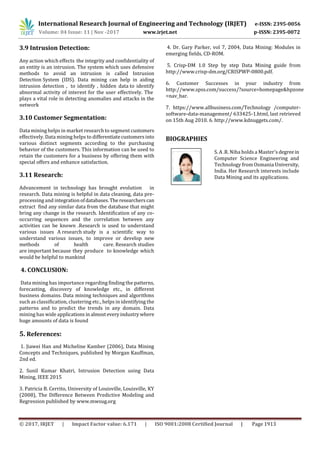 Study of Data Mining Methods and its Applications | PDF