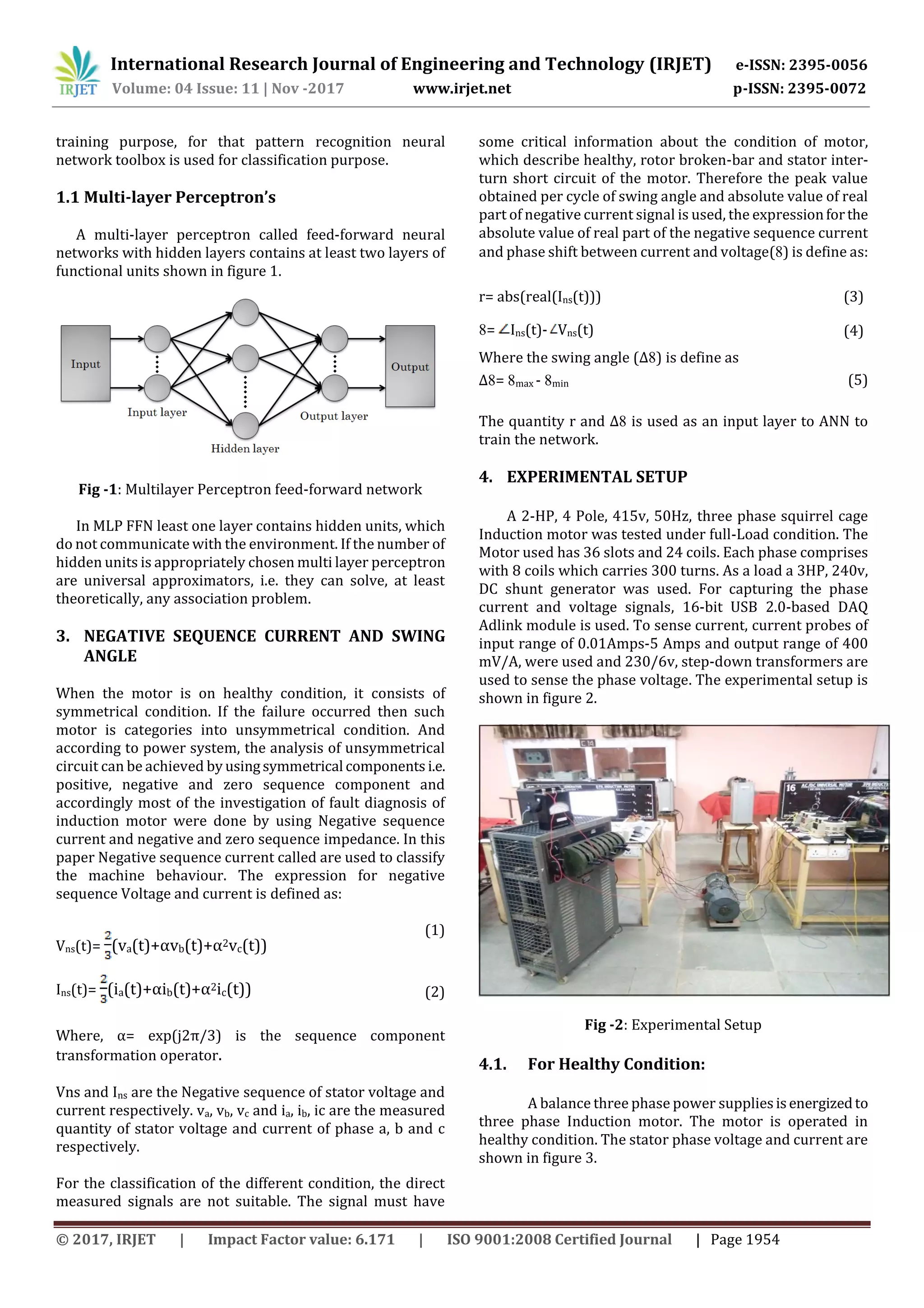 Ann Approach For Fault Classification In Induction Motors Using Current And Voltage Signal Pdf