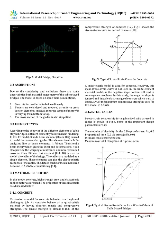 Three Dimensional Non-Linear Seismic Analysis of a Cable Stayed Bridge using ANSYS | PDF