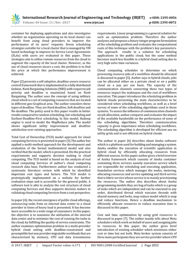 Algorithm for Scheduling of Dependent Task in Cloud | PDF