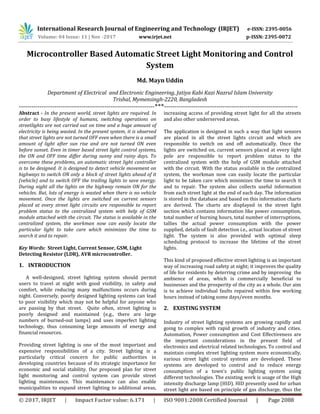 Microcontroller Based Automatic Street Light Monitoring and Control ...