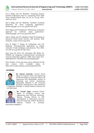 Cloud Based Development for Medical Pharmacy and DCA Application | PDF