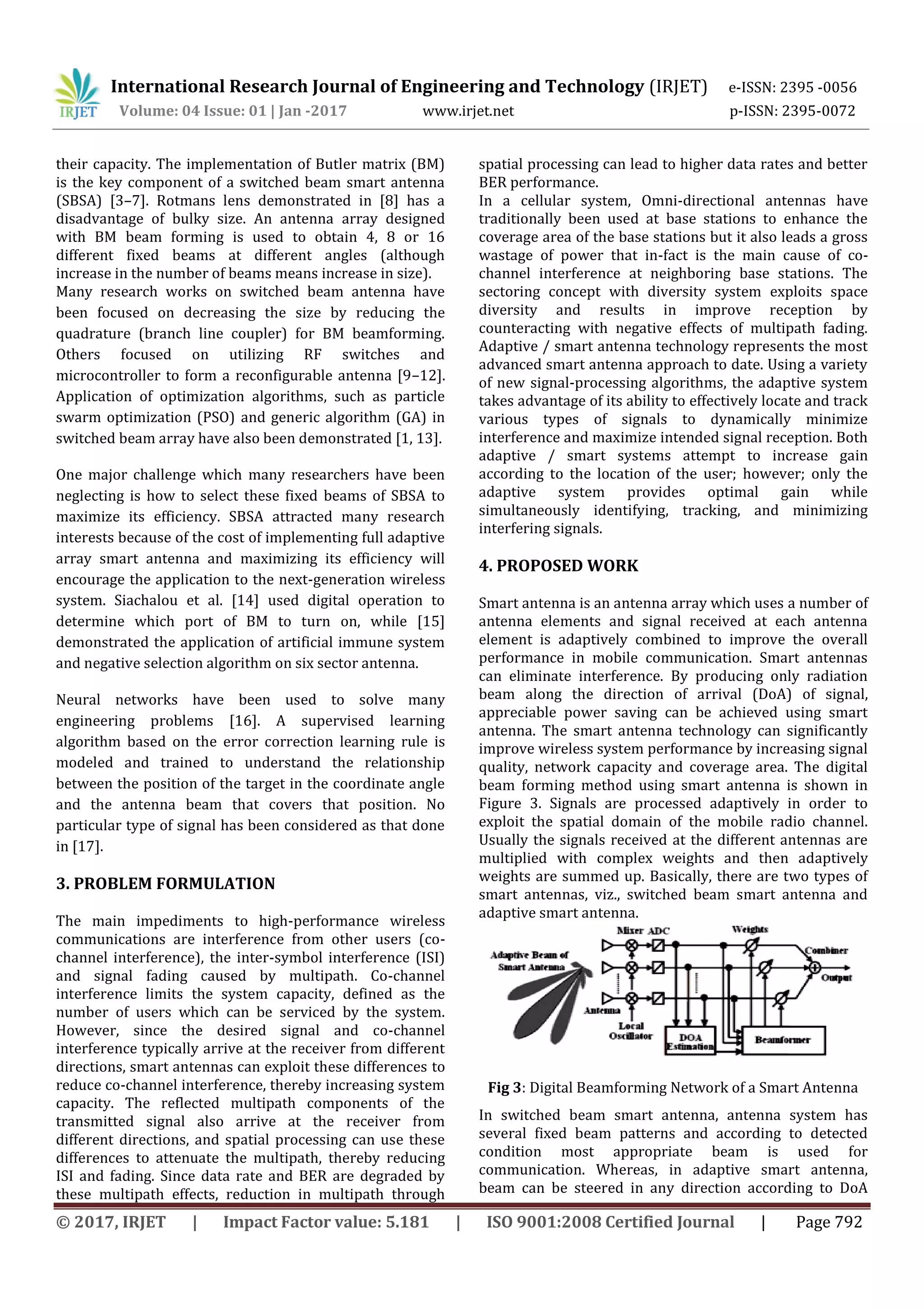A survey of Adaptive Beamforming Strategy in Smart Antenna for Mobile Communication | PDF