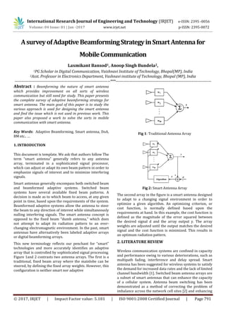 A survey of Adaptive Beamforming Strategy in Smart Antenna for Mobile Communication | PDF
