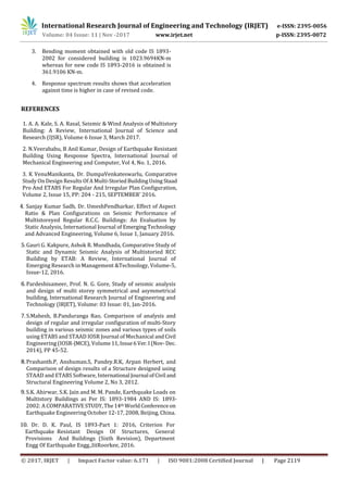 Seismic Analysis of High Rise Building with is Code 1893-2002 and is ...