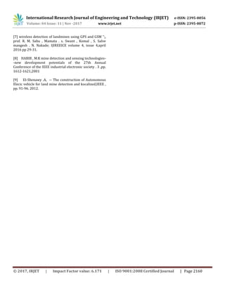 Design of Mine Dection Robot using GSM Network without Microcontroller | PDF