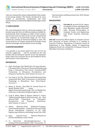 A Survey on Ultrasound Beamforming Strategies | PDF