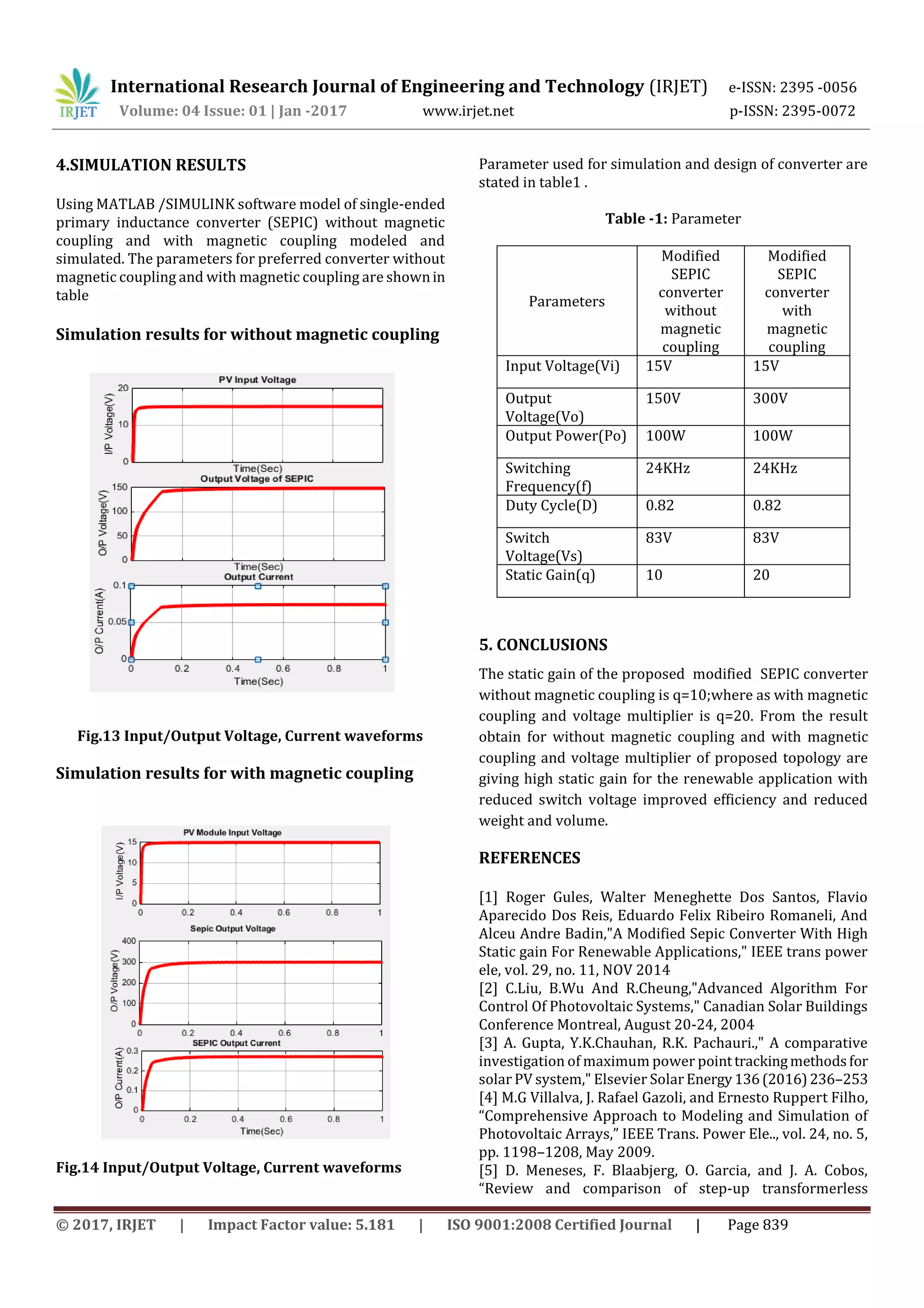 A High Static Gain Modified SEPIC Converter With PV Module and MPPT | PDF | Internet of Things ...
