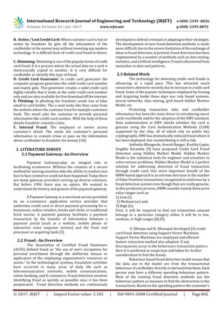 Review on Fraud Detection in Electronic Payment Gateway | PDF | Internet | Computing