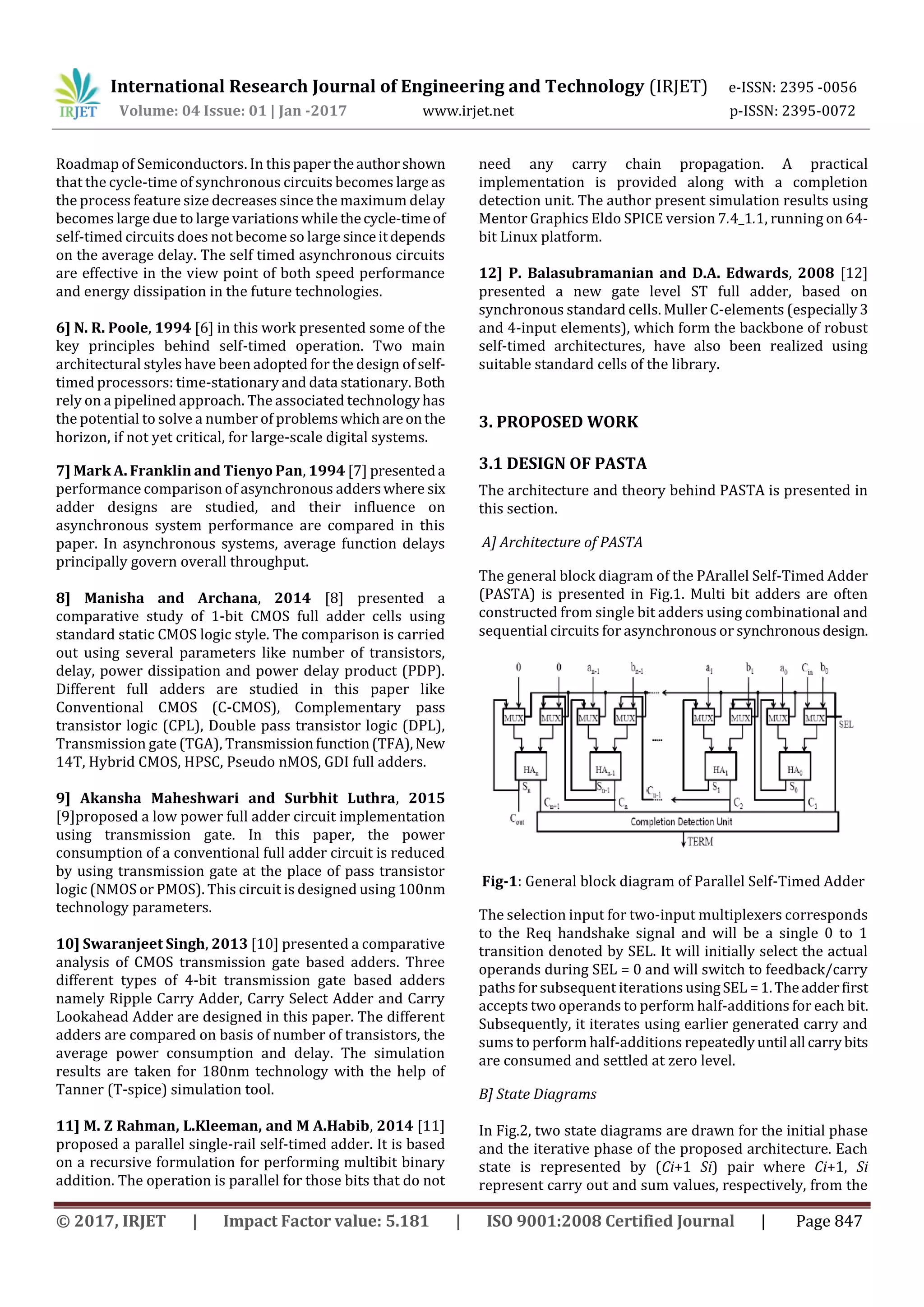 Design of Parallel Self-Timed Adder | PDF