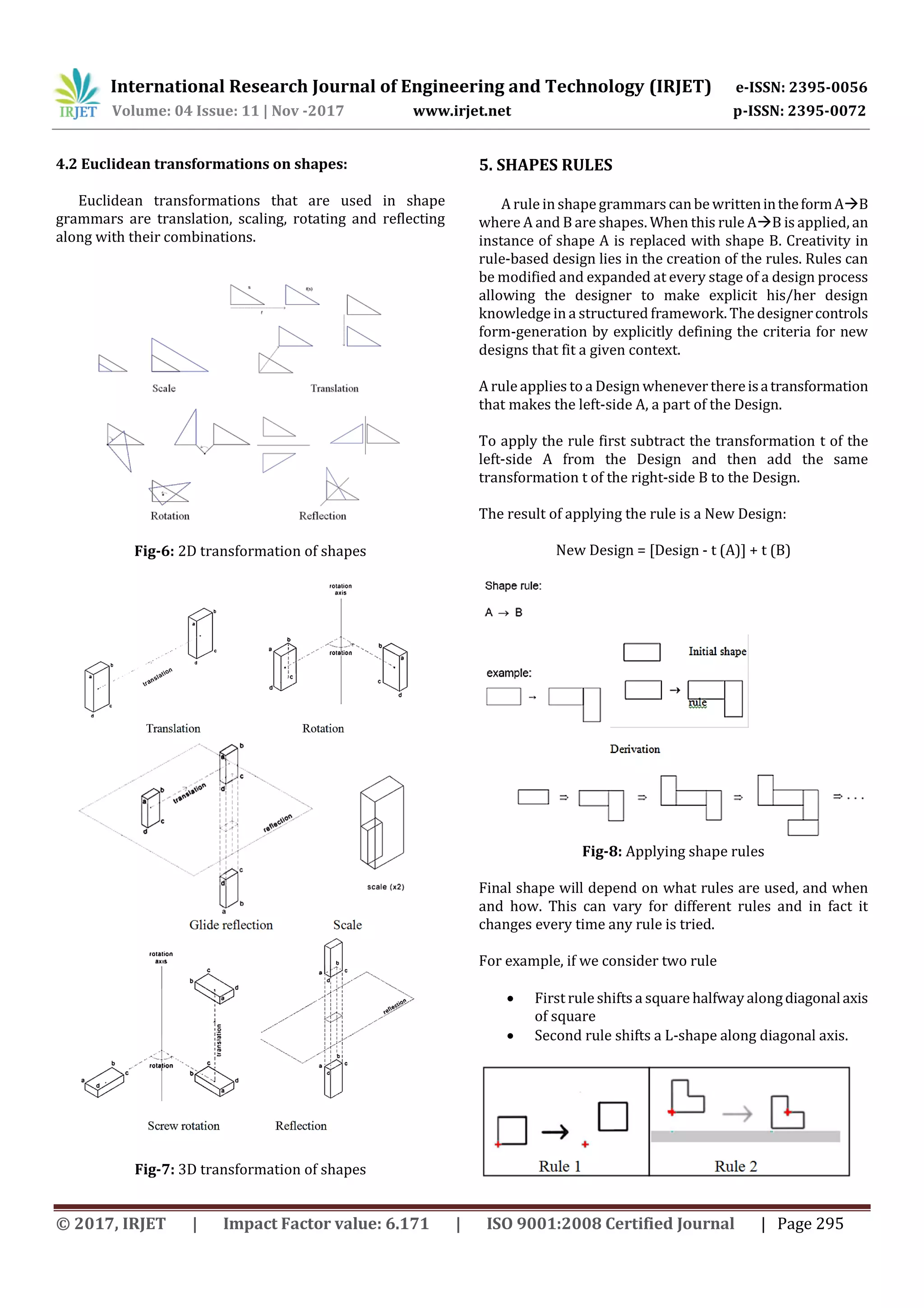 Visual Calculation through Shape Grammar in Architecture | PDF