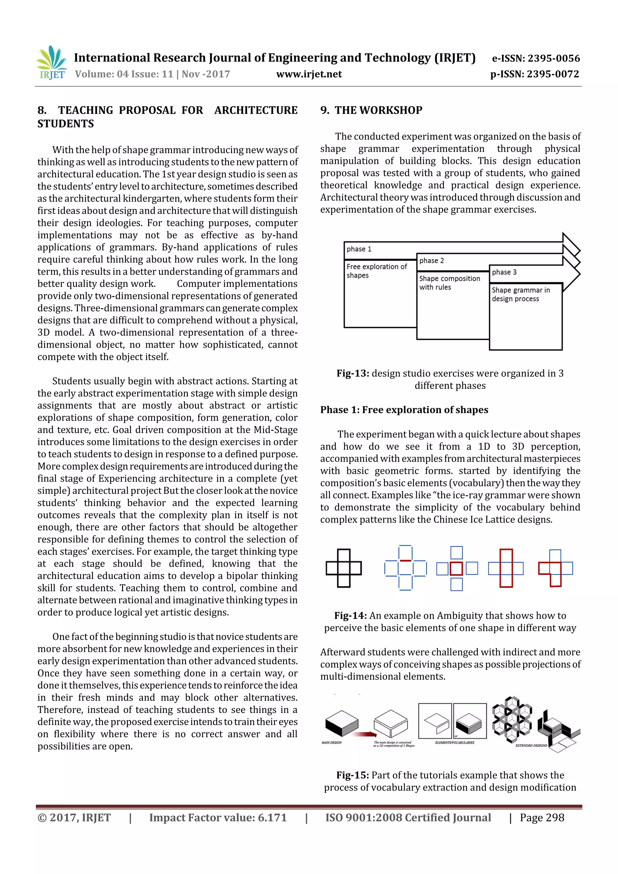 Visual Calculation through Shape Grammar in Architecture | PDF