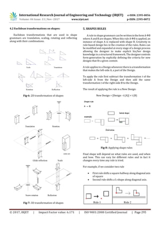 Visual Calculation through Shape Grammar in Architecture | PDF