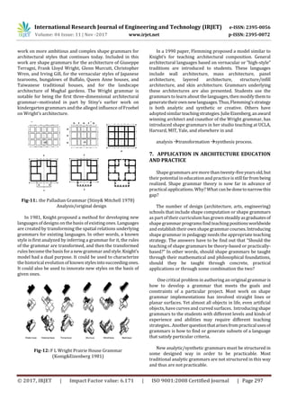 Visual Calculation through Shape Grammar in Architecture | PDF