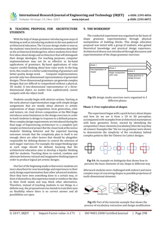 Visual Calculation through Shape Grammar in Architecture | PDF