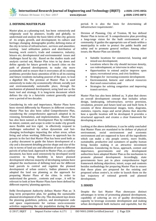 Redefining Master Plans to Promote Smart and Sustainable Cities | PDF ...