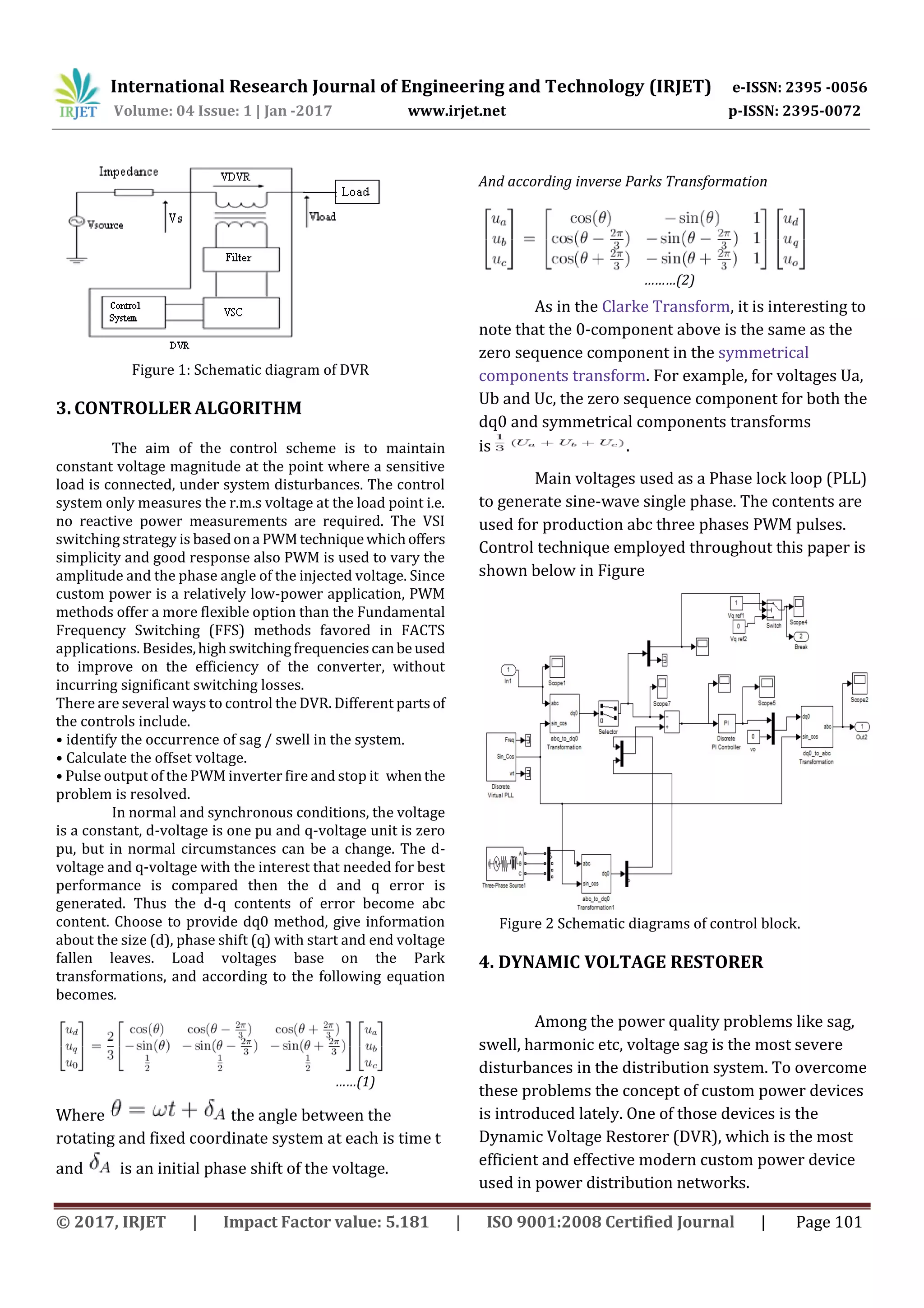 Simulation And Modeling Of Dynamic Voltage Restorer For Compensation Of