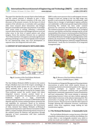 Interface Reconnect: Strategies for Sustainable Peri-Urban Ecological Set-up, Case: East Kolkata ...