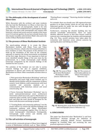 The Method and Practices of ‘Machizukuri’ Movement in Japan based on ...