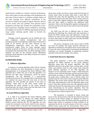 A Fault Tolerant Approach to Enhances Wsn Lifetime in Star Topology | PDF