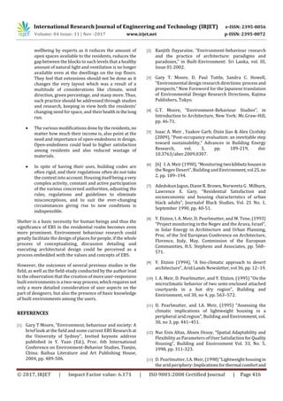 Exploring the Role of Environment-Behavior Studies (EBS) in Residential ...