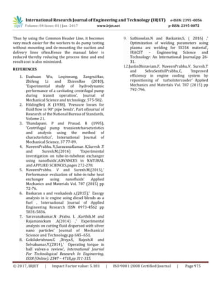 Design of Common Header Line for Reduction of Process Time in Pump ...
