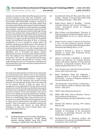 Using Data Mining for Discovering Anomalies from Firewall Logs: a Comprehensive Review | PDF
