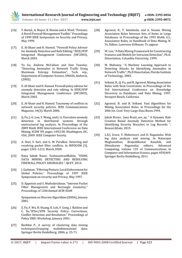Using Data Mining For Discovering Anomalies From Firewall Logs A Comprehensive Review Pdf