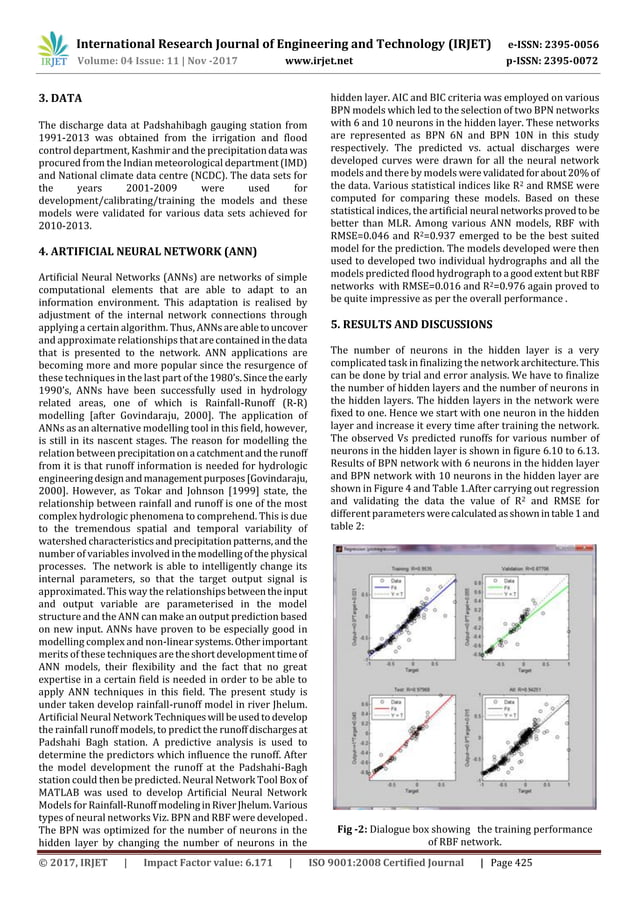 Rainfall-Runoff Modeling using Artificial Neural Network Technique | PDF | Geography | Science