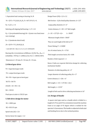 Design and Development of Multi Crop Cutter Machine Powered by Electric ...