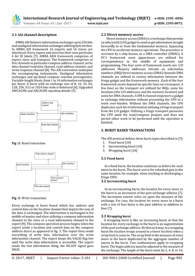 Transaction based AMBA AXI bus interconnect in Verilog | PDF