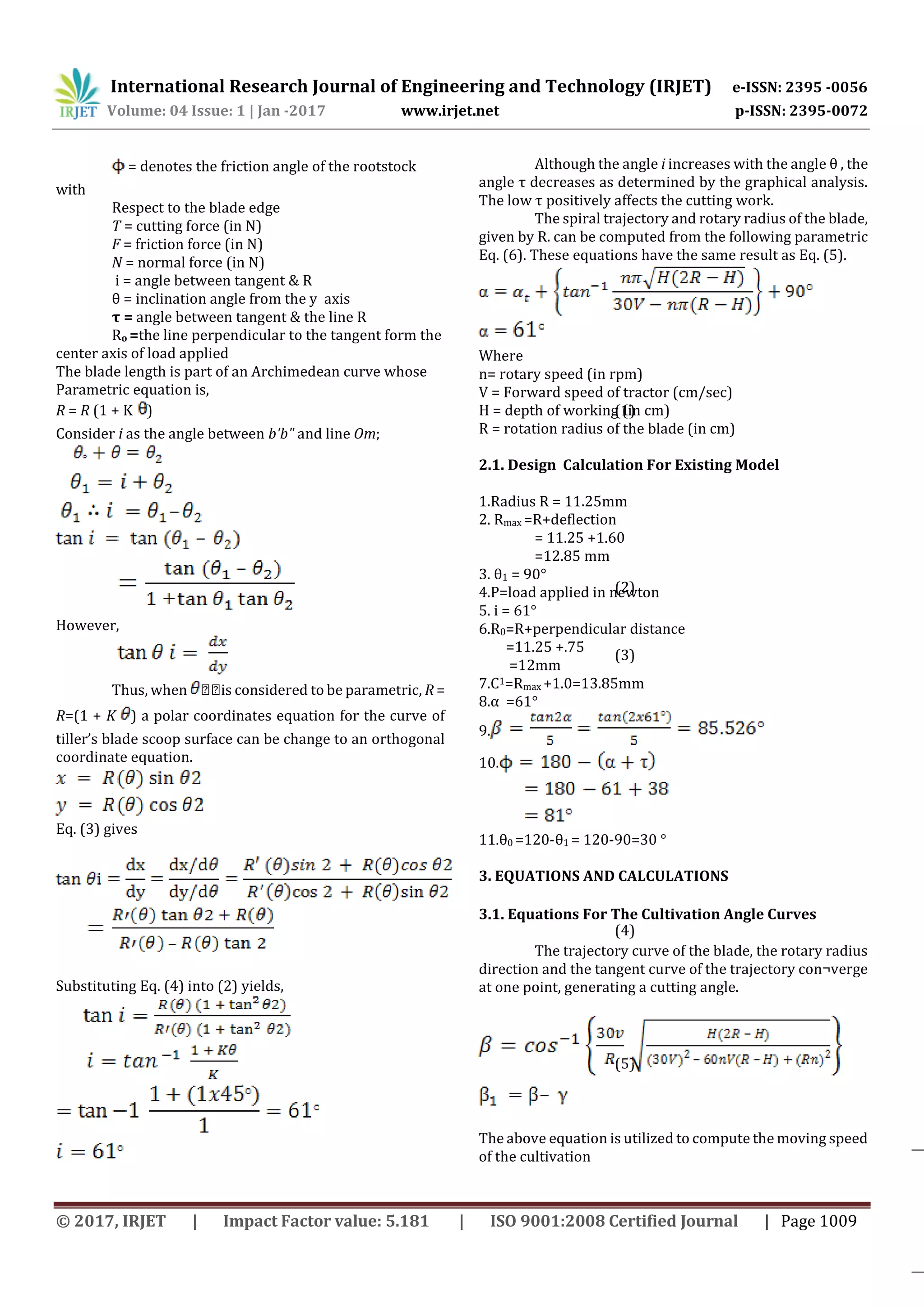 Design and Fabrication of Rotary Tiller Blade | PDF