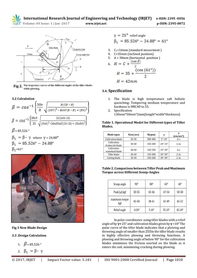 Design and Fabrication of Rotary Tiller Blade | PDF