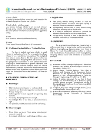 A Review on Spring Stiffness Testing Machine | PDF