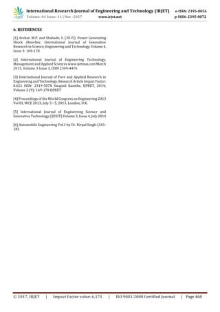 Power Generation by using Suspension System | PDF