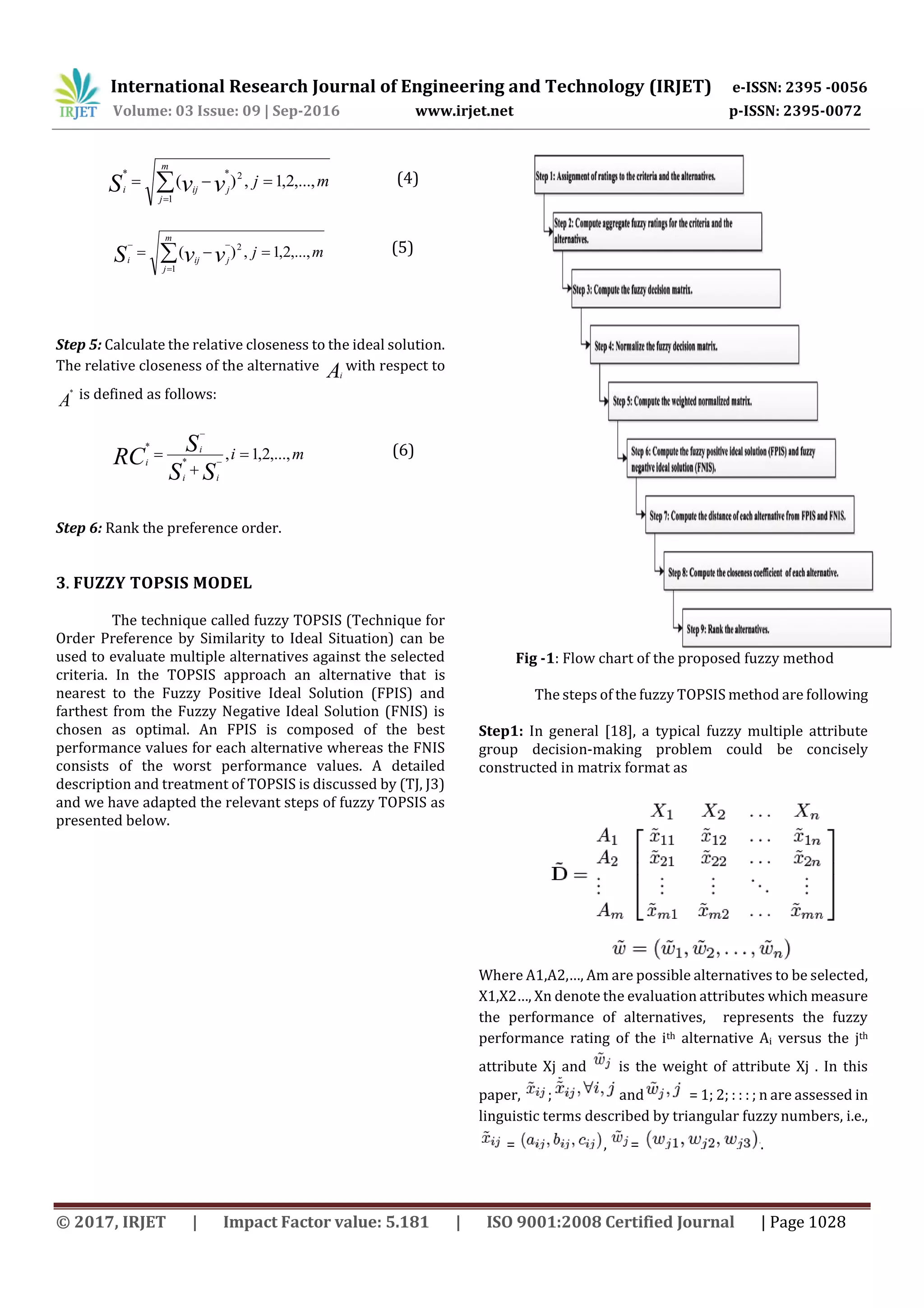 The Evaluation of Topsis and Fuzzy-Topsis Method for Decision Making System in Data mining | PDF ...