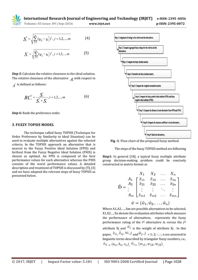 The Evaluation of Topsis and Fuzzy-Topsis Method for Decision Making System in Data mining | PDF