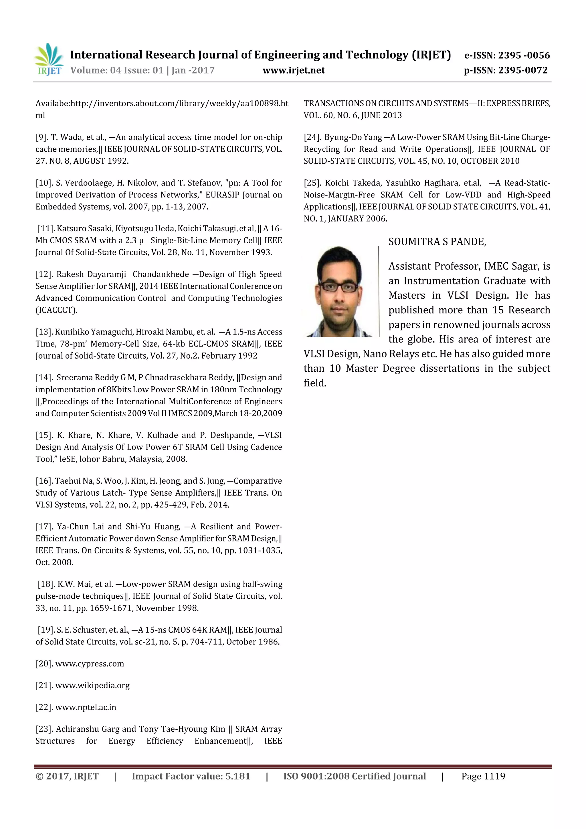 Design and Simulation of a 16kb Memory using Memory Banking technique | PDF